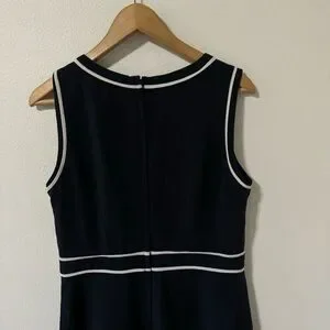 Modcloth | Dresses | Modcloth Navy Blue A Line Piping Midi Dress ...